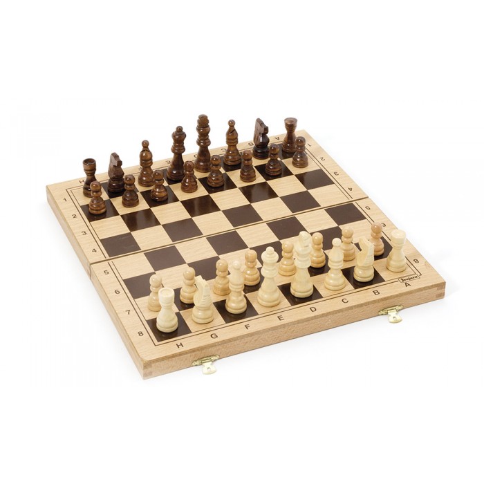 Jeu d'échecs - coffret pliant en bois sérigraphié - Produit en France Jeu d'échecs - coffret pliant en bois sérigraphié - Produit en France